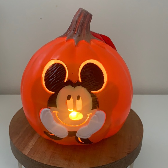 Disney | Holiday | Disney Halloween Mickey Mouse Light Up Pumpkin Brand ...